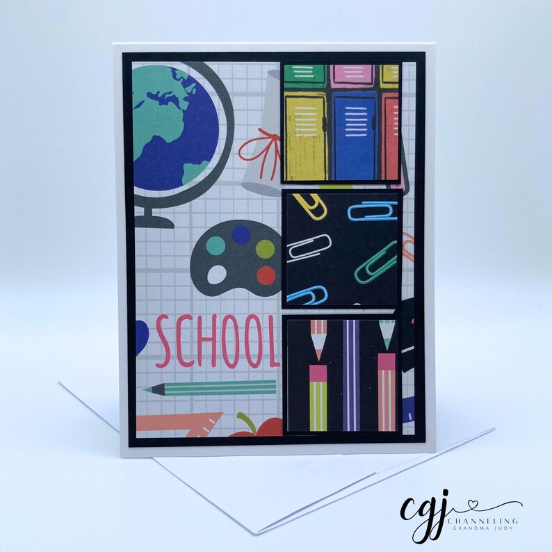 School Blank Notecard Set of 8 - With Envelopes - Handmade - Teacher ...