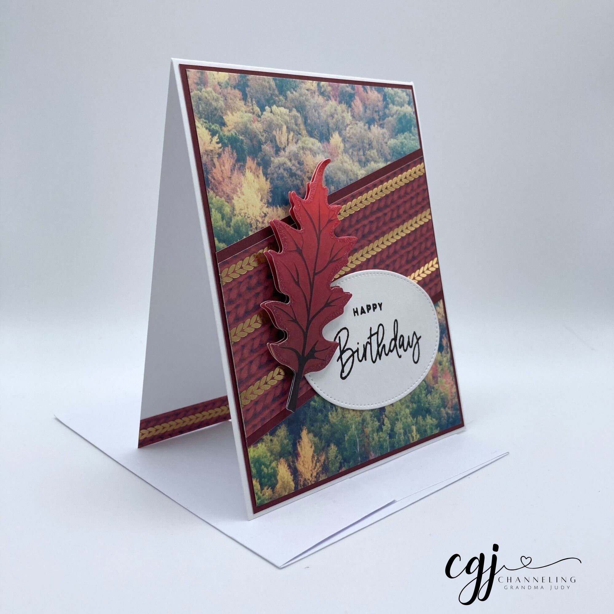 Fall Happy Birthday Card - Handmade With Envelope, Autumn, Leaves - Etsy