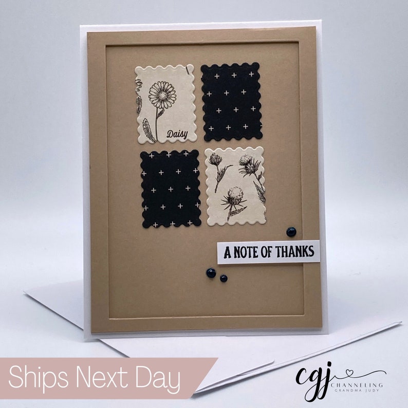 Thank You Card Handmade Note of Thanks Card for Masculine Thank You ...