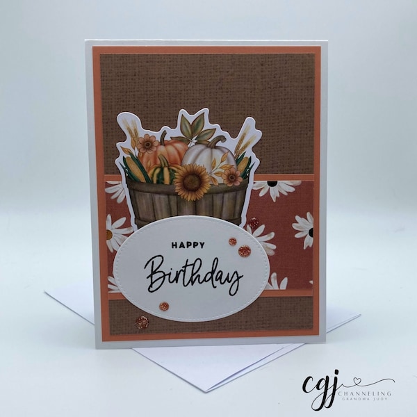 Autumn Birthday Card - Etsy