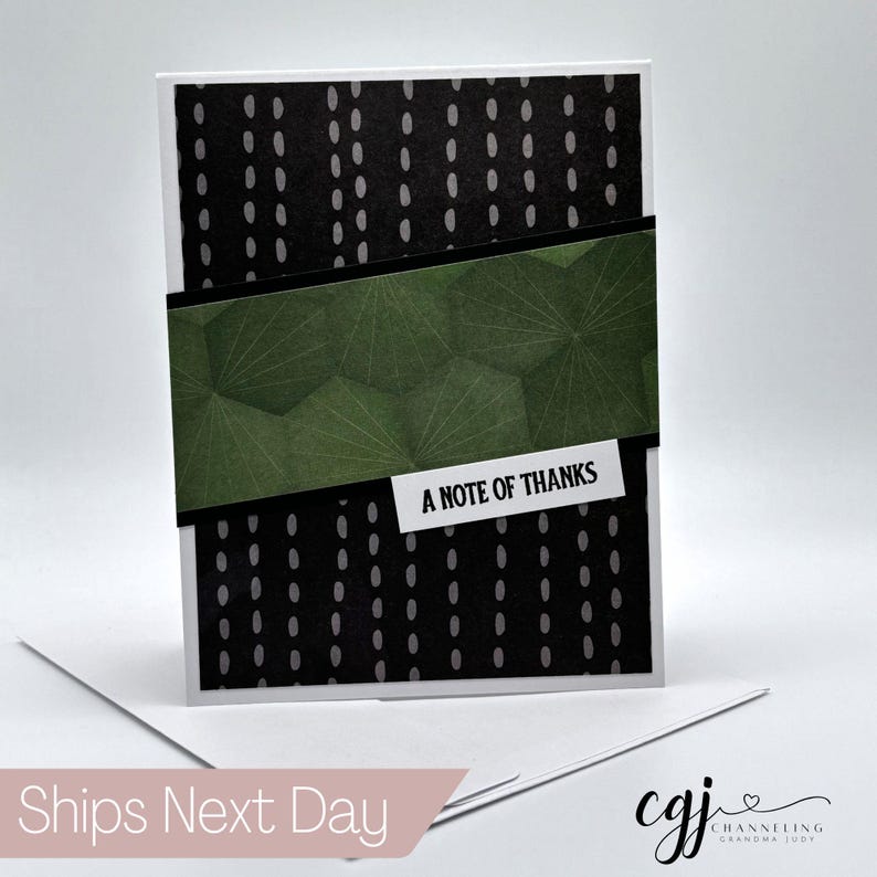 Thank You Card Handmade Note of Thanks Card for Masculine Thank You ...