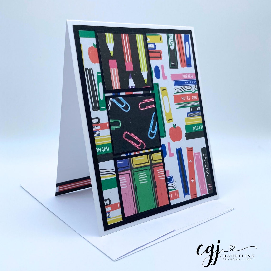 School Blank Notecard Set of 8 - With Envelopes - Handmade - Teacher ...