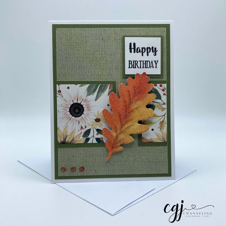 Fall Happy Birthday Card Set of 2 - Handmade With Envelopes, Autumn ...