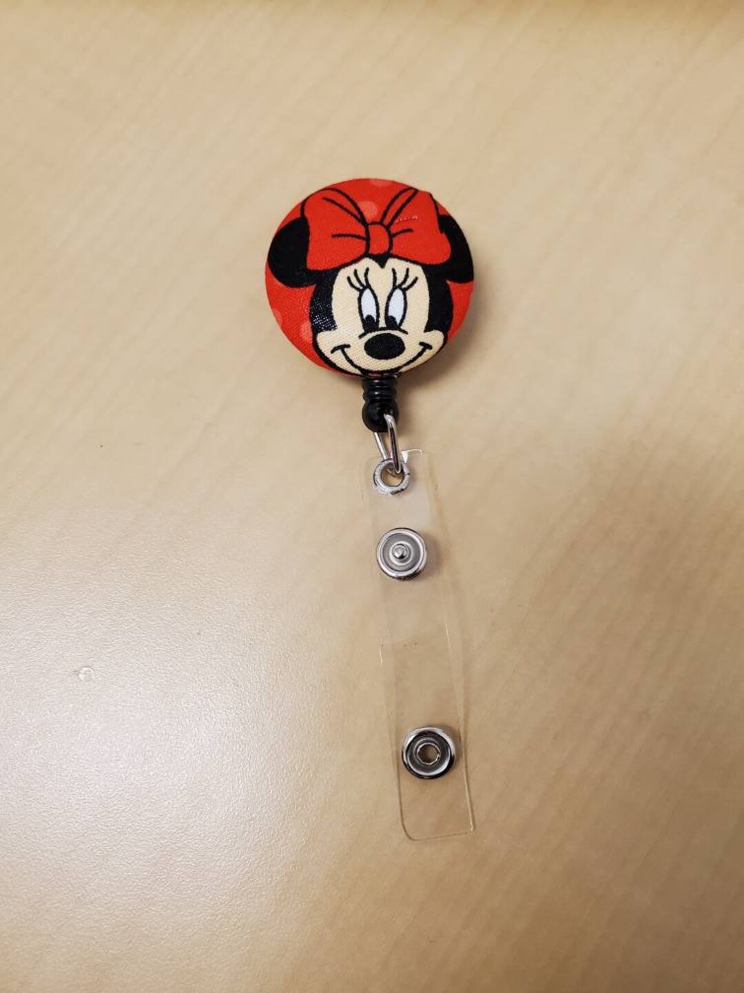 Minnie Mouse Badge Holder - Etsy