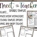 Meet the Teacher Template Farmhouse Pastel Rainbow Themed | Etsy