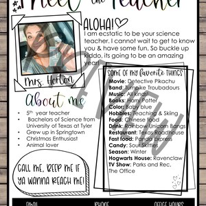 Meet the Teacher Template - Farmhouse Pastel Rainbow Themed! - Etsy