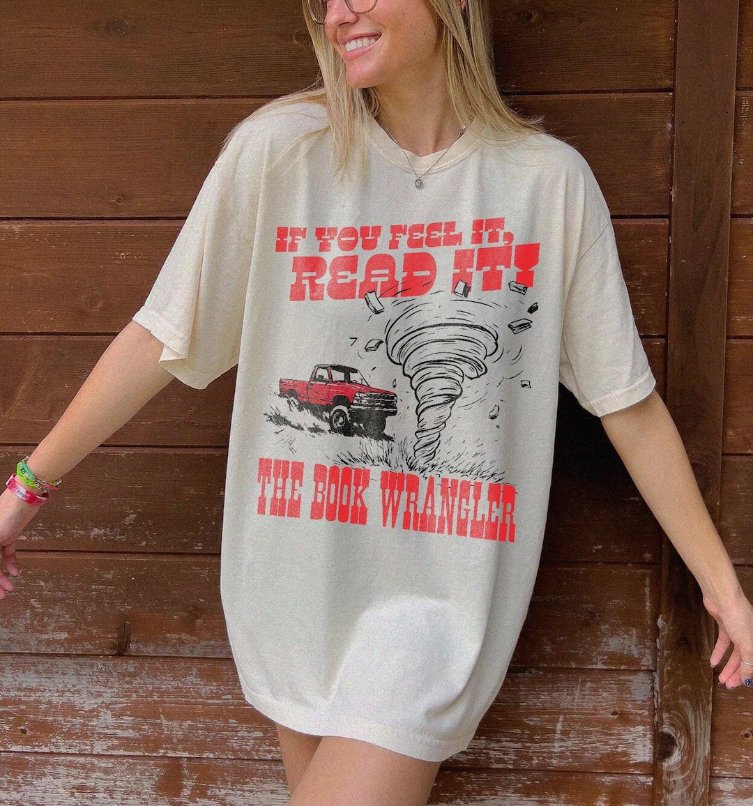 Book Wrangler Shirt | Twisters Torando Retro Western Book Lover Shirt ...