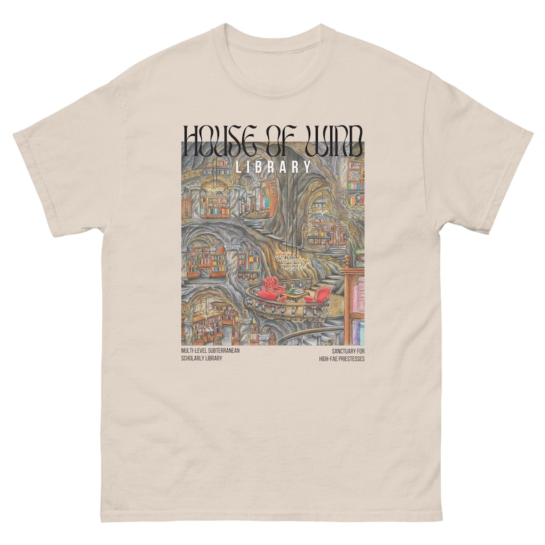 House of Wind Library Velaris ACOTAR Illustrated Art Shirt - Etsy