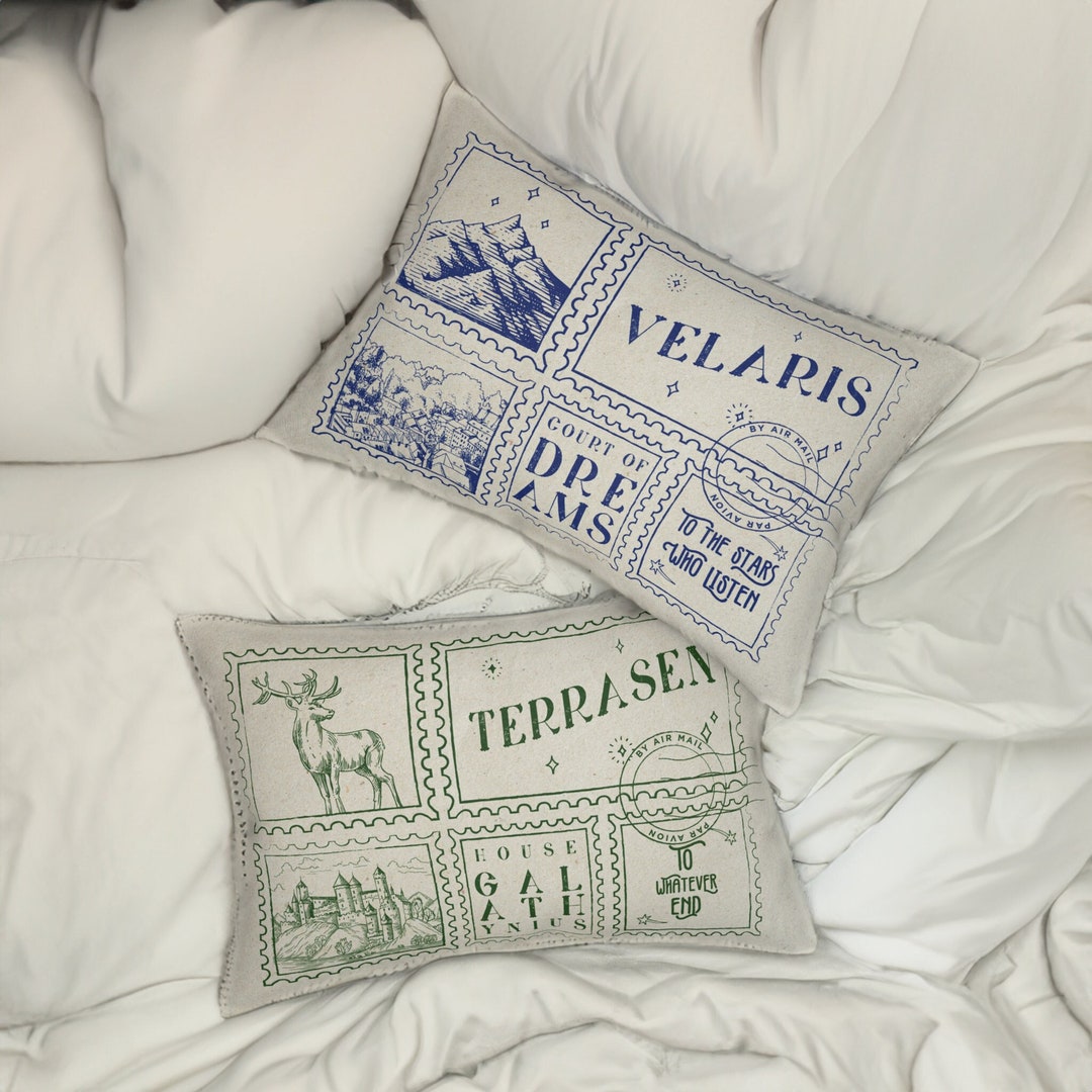 ACOTAR & Throne of Glass Throw Pillow | Velaris and Terrasen Double ...