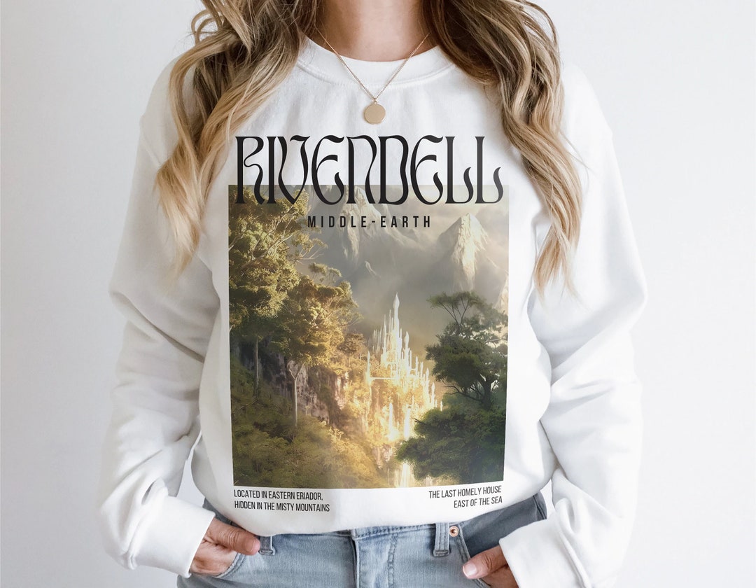 Rivendell LOTR Sweatshirt Travel Fantasy Merch Tolkien Aragorn Frodo ...