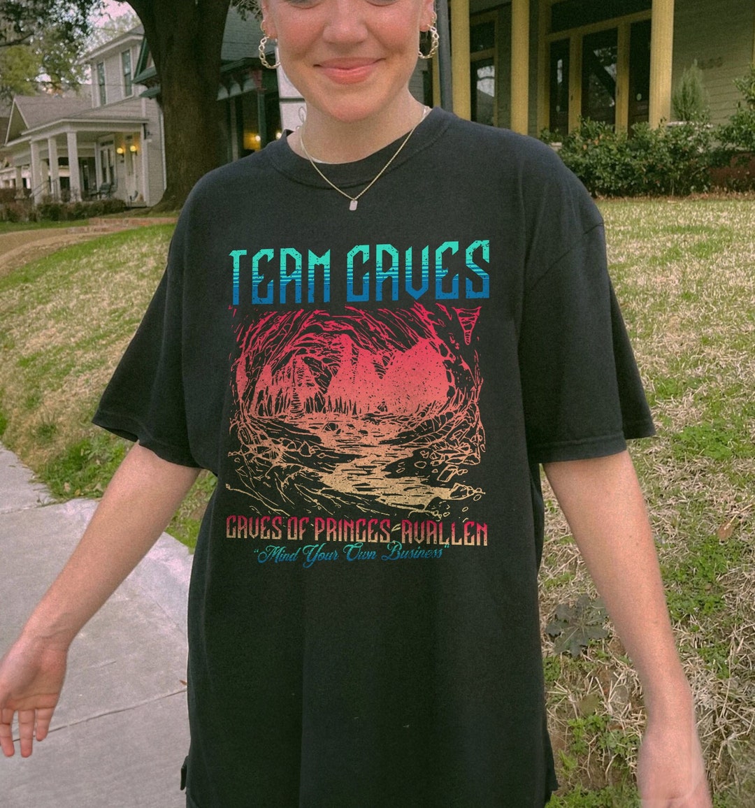 Team Caves Shirt House of Flame and Shadow Crescent City 3 Avallen Fae ...