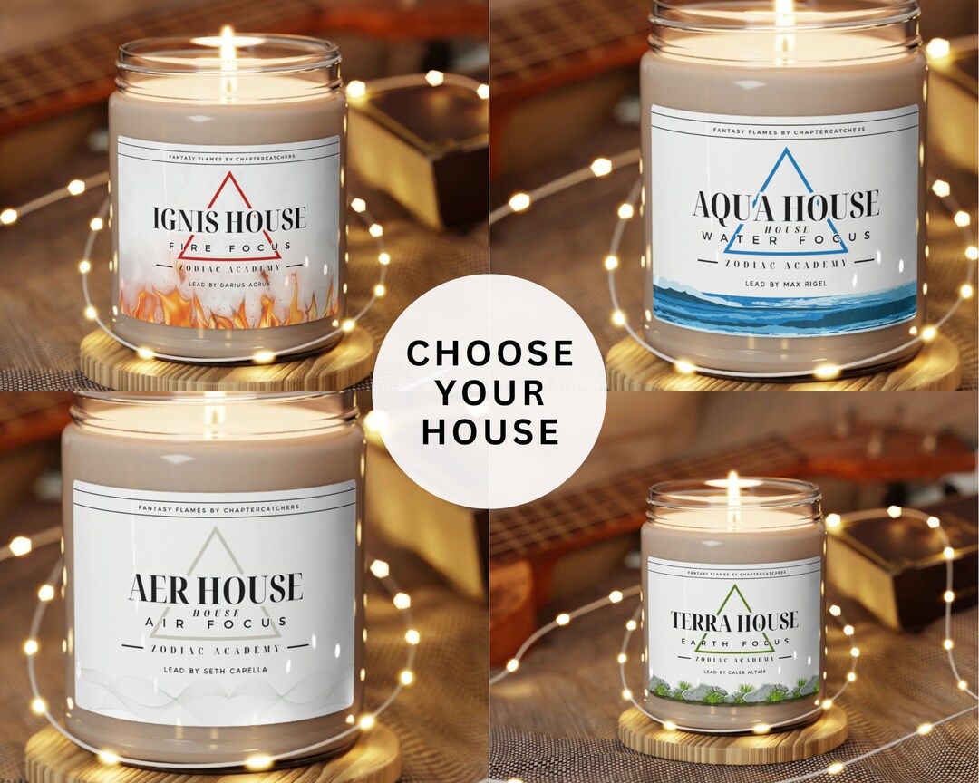 Zodiac Academy House Candles Ignis Terra Aer Aqua Darius Acrux Caleb ...