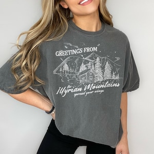 ACOTAR Comfort Colors Shirt | Illyrian Mountains Cabin, Velaris Night ...