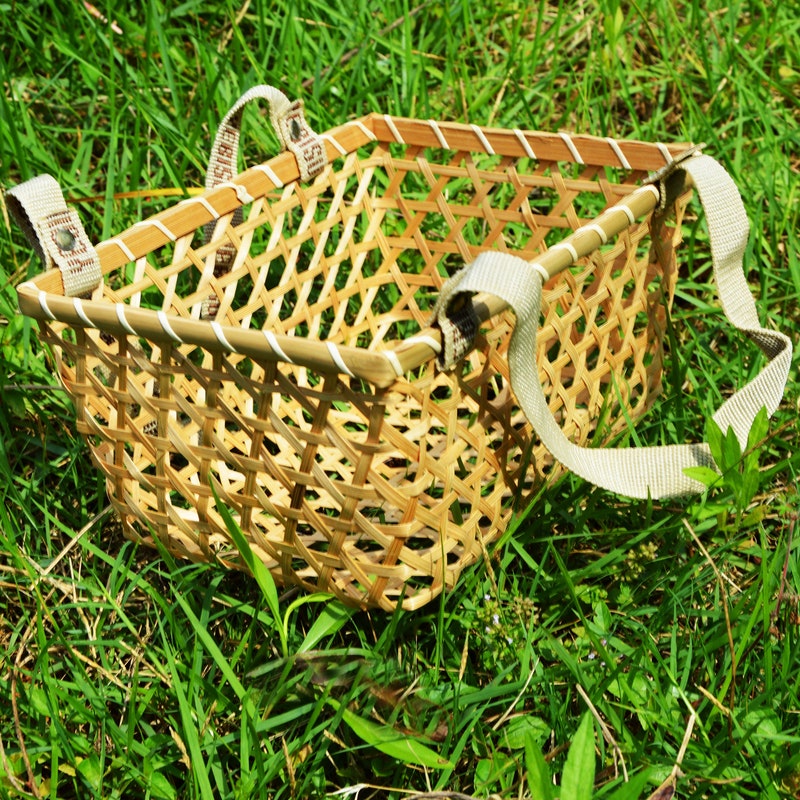 Bamboo Storage Basket - Etsy
