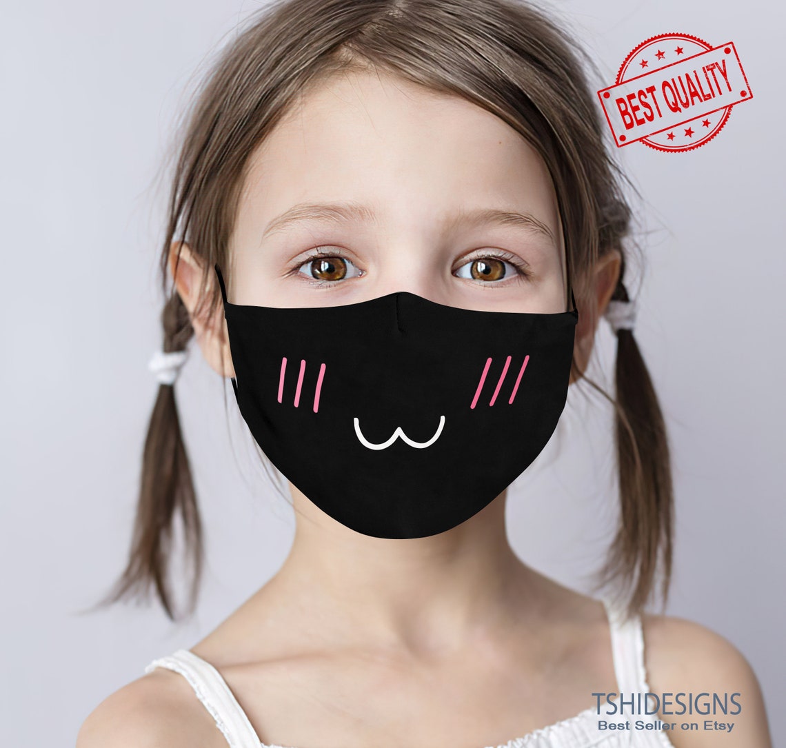 Uwu blushu Mask Mixed Fabric Face Mask | Etsy