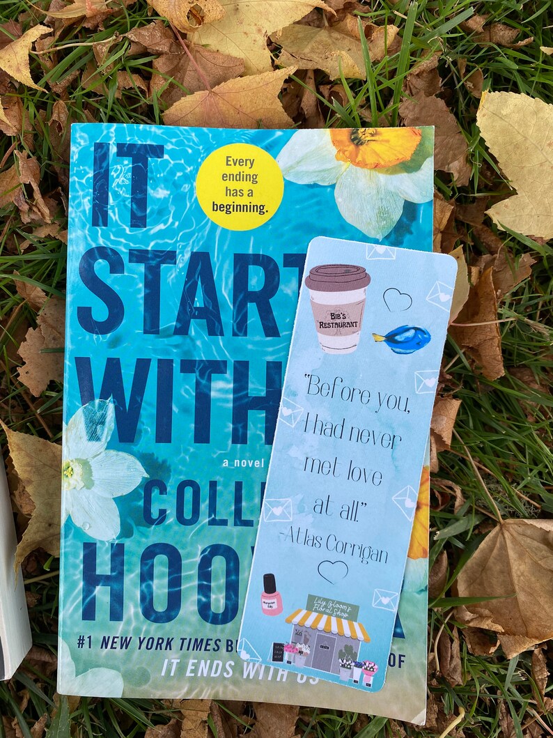 Colleen Hoover Bookmark It Starts With Us Bookmark Coho - Etsy