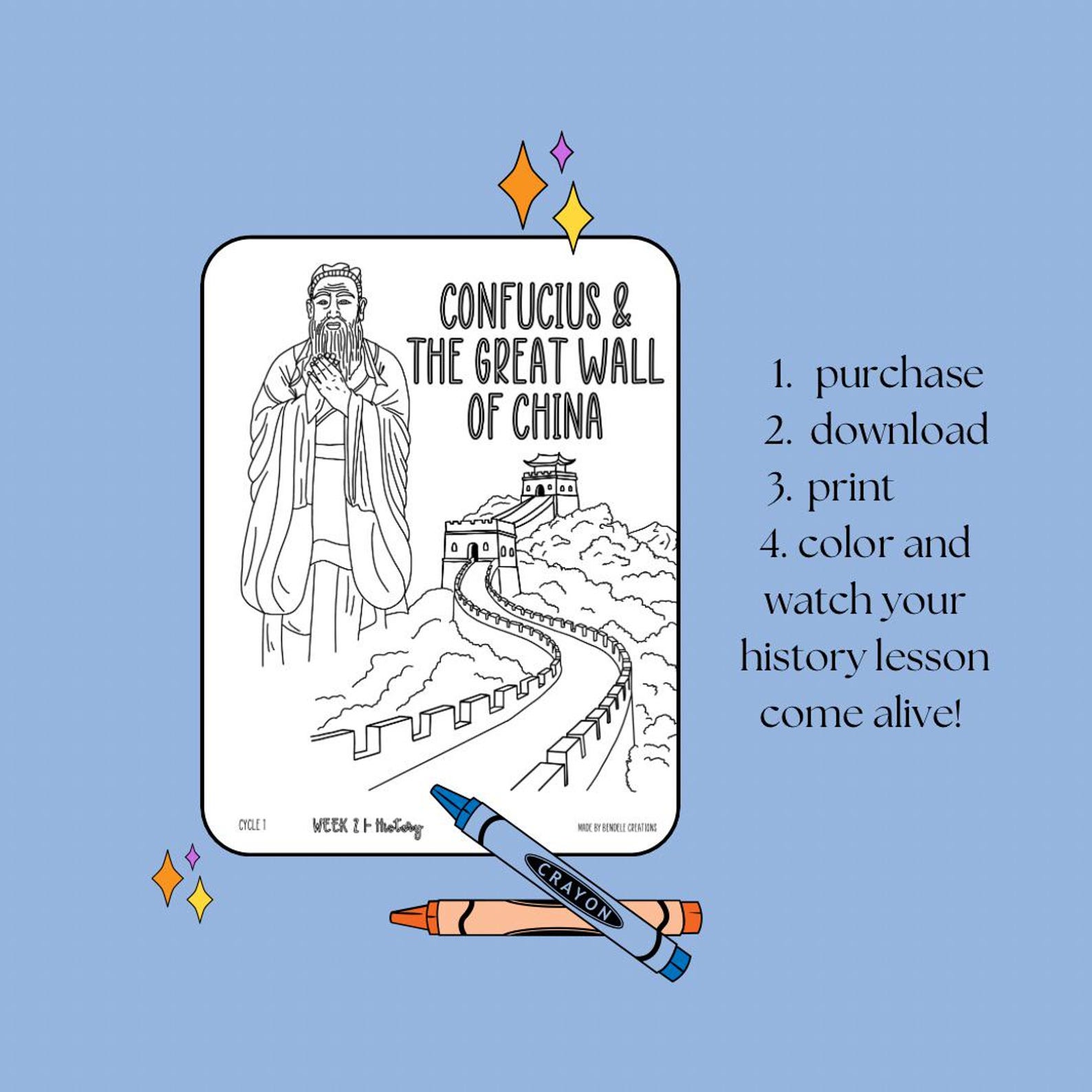 Claritas Cycle 1-PART 2 - History Coloring Book- Weeks 15-28 - Etsy