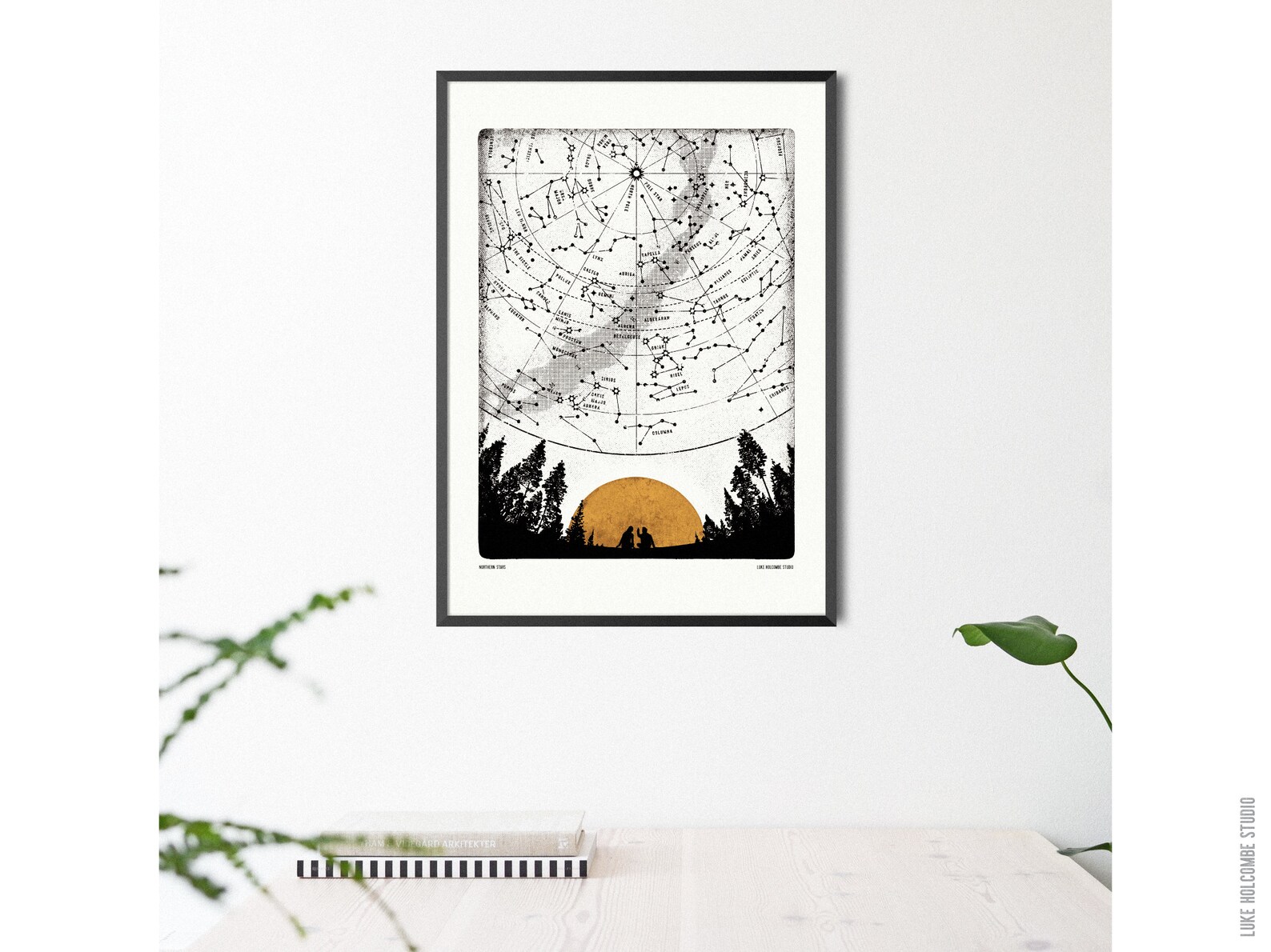NORTHERN STARS Digital Art Print: Forest Constellation Poster A4, A3 ...