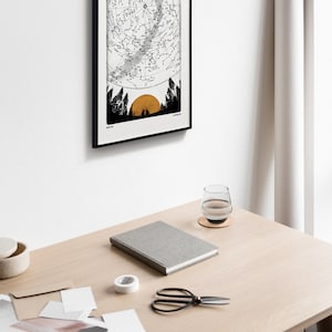NORTHERN STARS Digital Art Print: Forest Constellation Poster A4, A3 ...