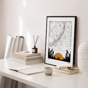 NORTHERN STARS Digital Art Print: Forest Constellation Poster A4, A3 ...