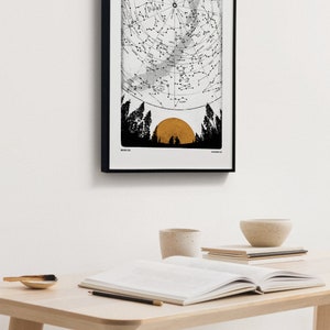 NORTHERN STARS Digital Art Print: Forest Constellation Poster A4, A3 ...