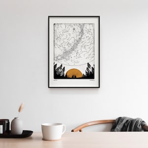 NORTHERN STARS Digital Art Print: Forest Constellation Poster A4, A3 ...