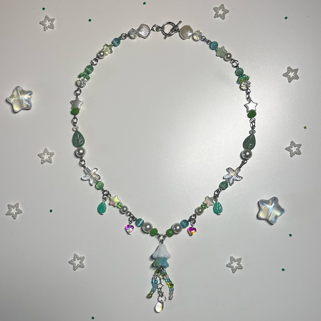 Aranara Jellyfish Beaded Chain Necklace Genshin Inspired - Etsy