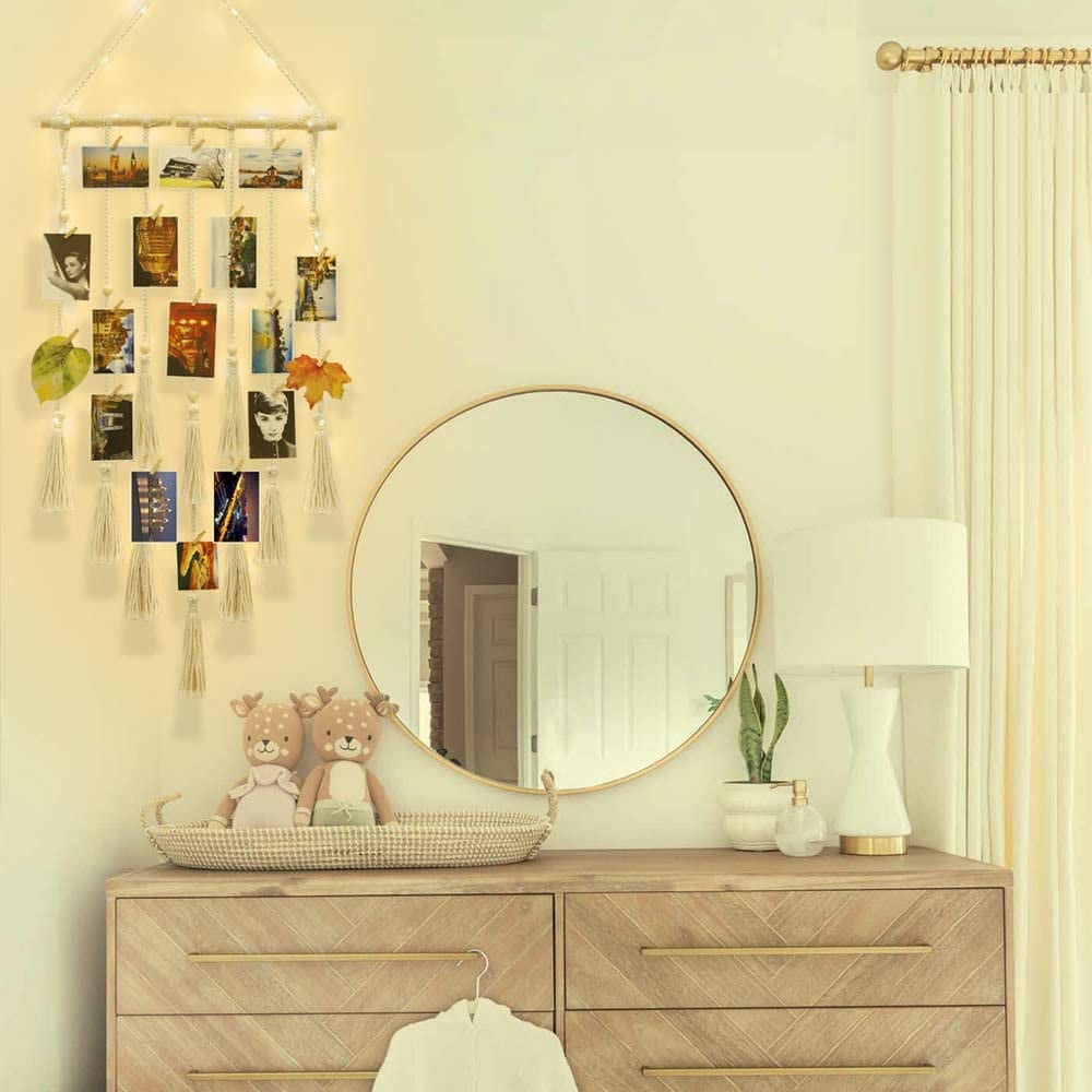 Hanging Photo Display Wall Decor - Macrame Wall Decor Hanging Remote ...