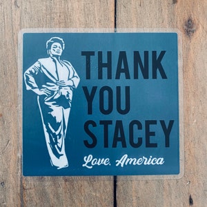 Thank You Stacey Abrams Clear Weatherproof Sticker - Etsy