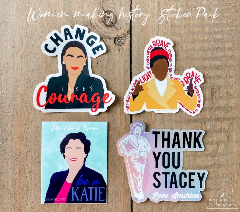 Women Making History Sticker Pack Weatherproof Holographic - Etsy