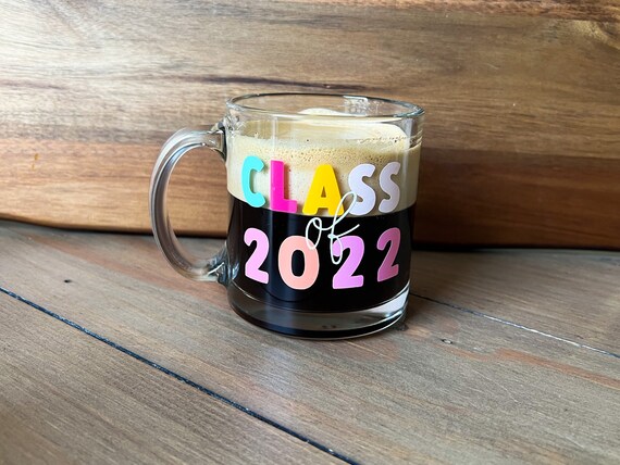 Class of 2022 Graduation Gift // Glass Mug // High School Grad | Etsy