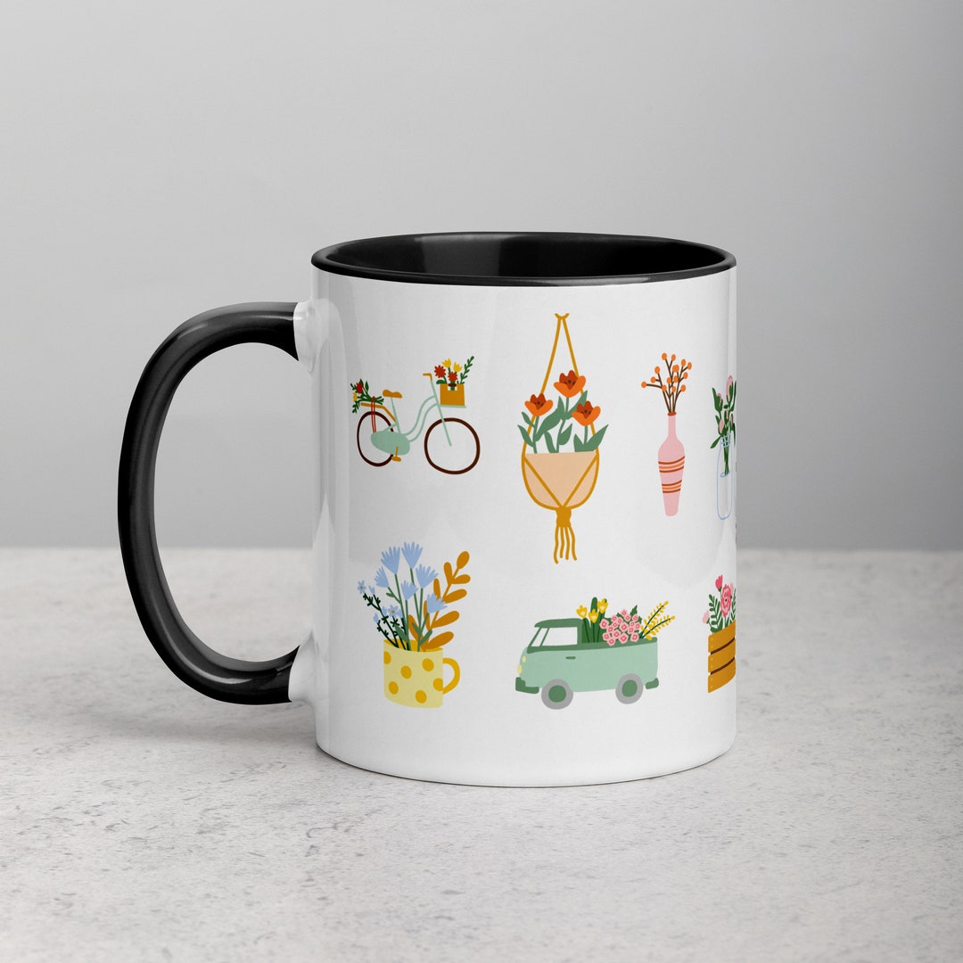 Scenes of Blooming Flowers Ceramic Coffee Mug, Spring Flowers, Blooms ...
