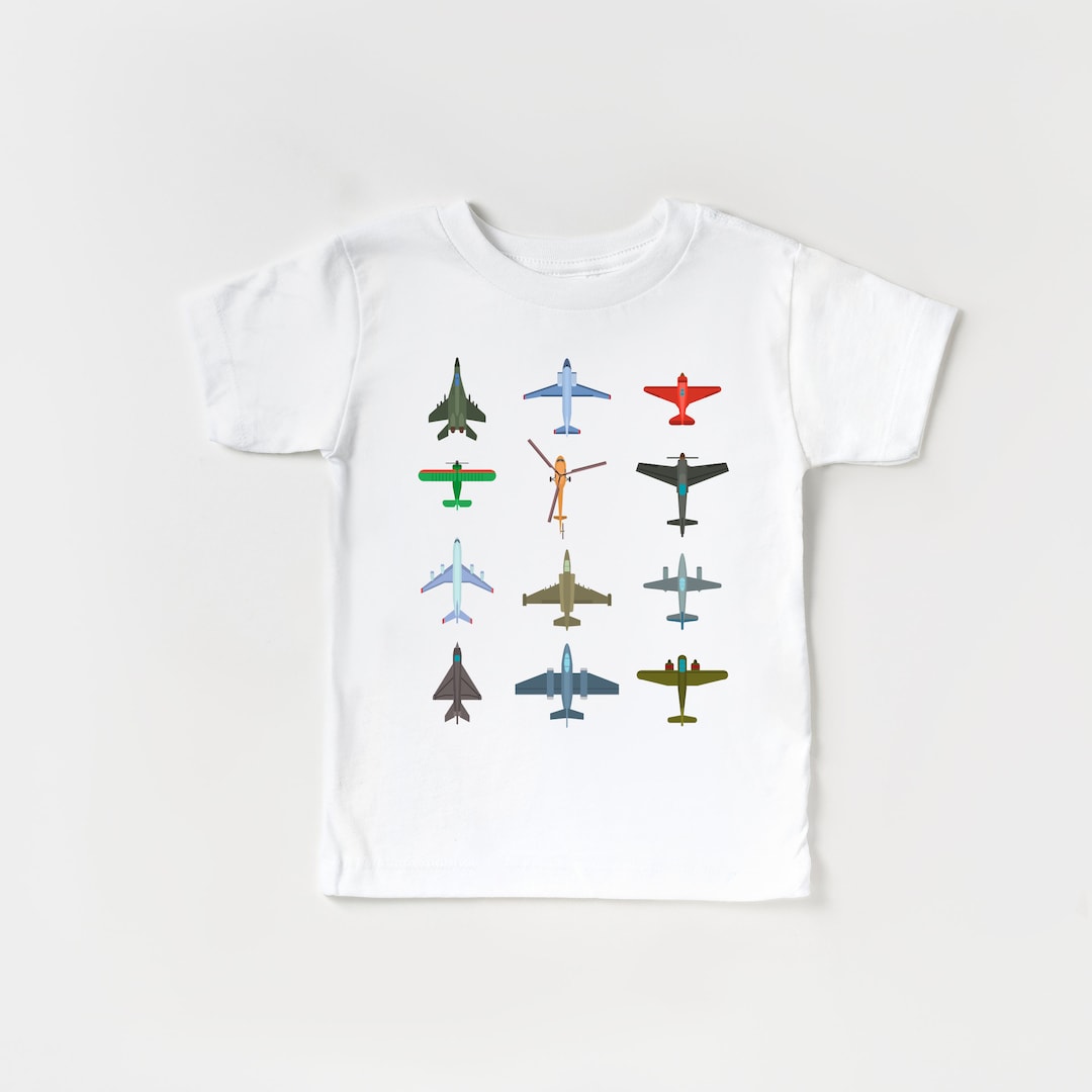 Airplane Collage Kids T-shirt, Toddler Plane, Airplane, Fighter Jet ...