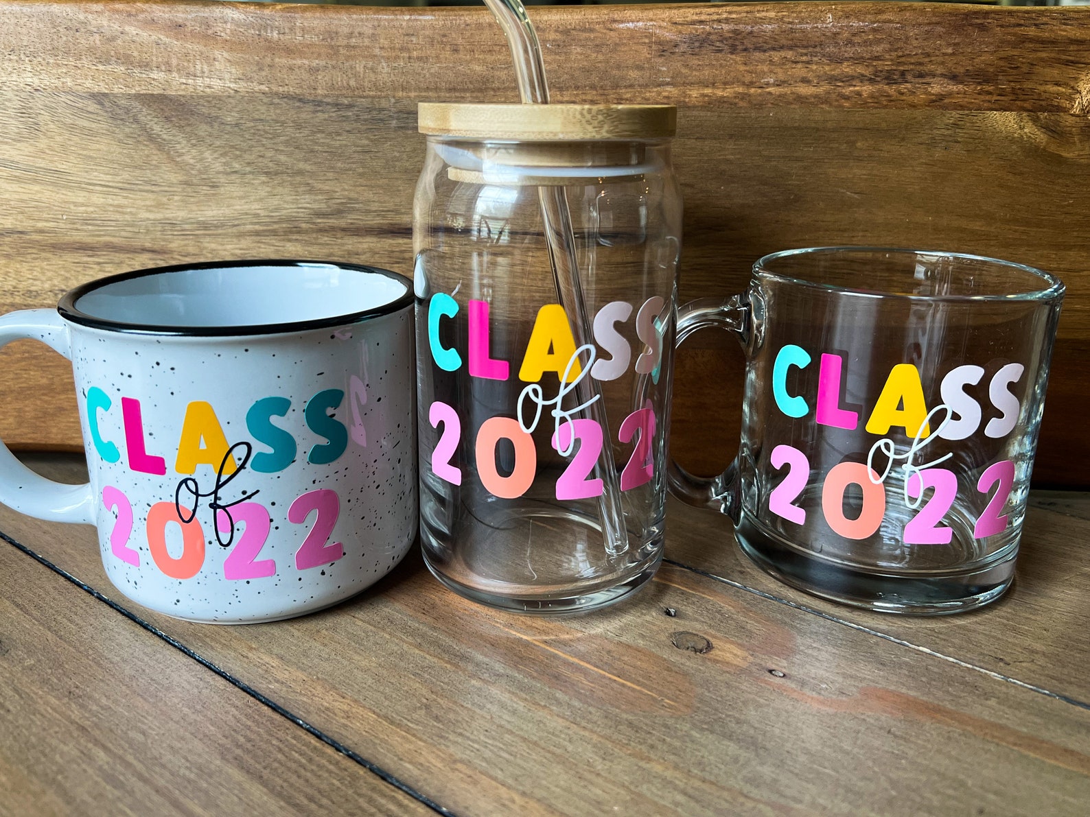 Class of 2022 Graduation Gift // Glass Mug // High School Grad - Etsy