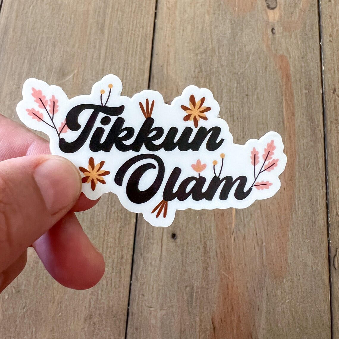 Tikkun Olam Weatherproof Sticker Gift for Her Jewish - Etsy