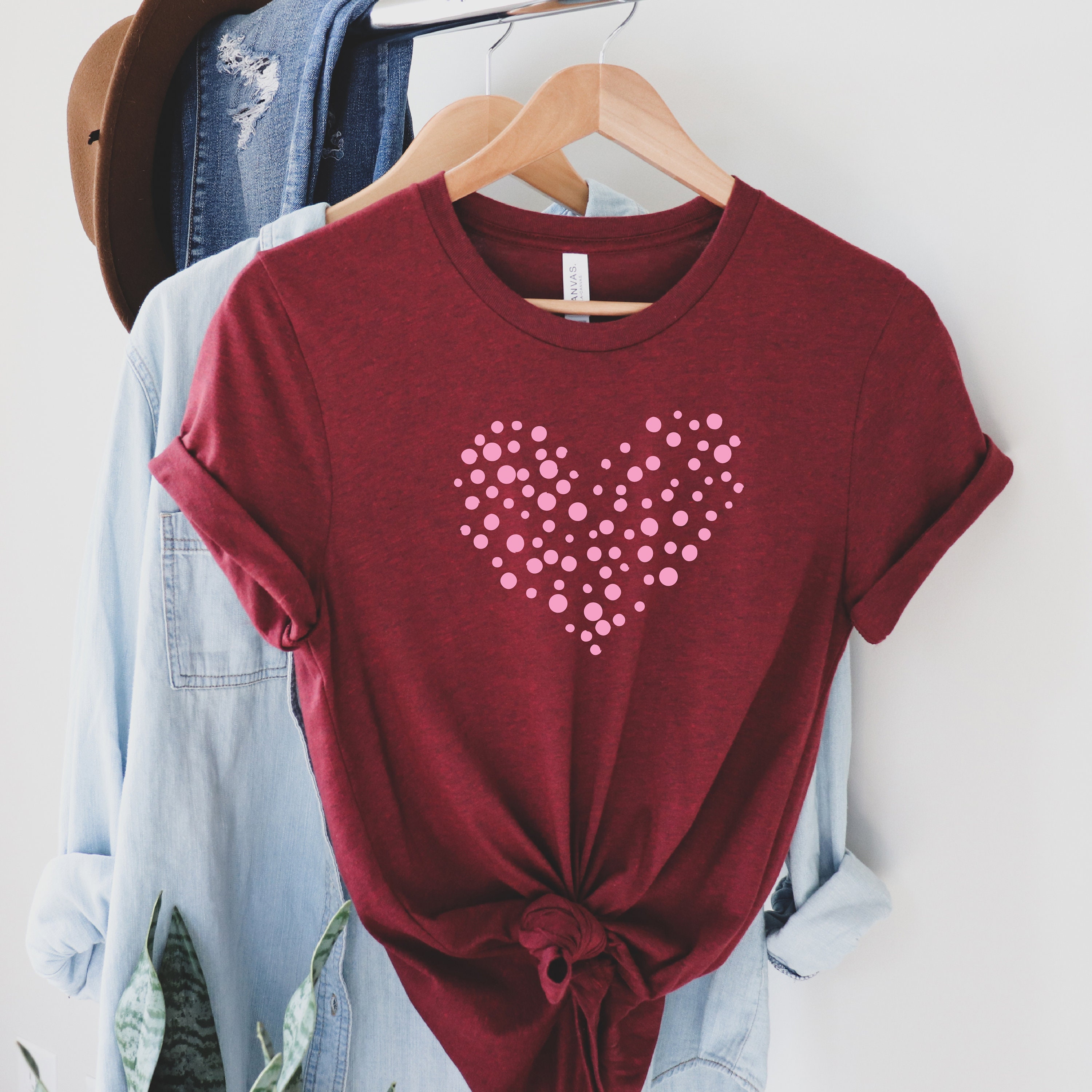 Heart Tshirt Valentines Day Gift Love Tshirt | Etsy