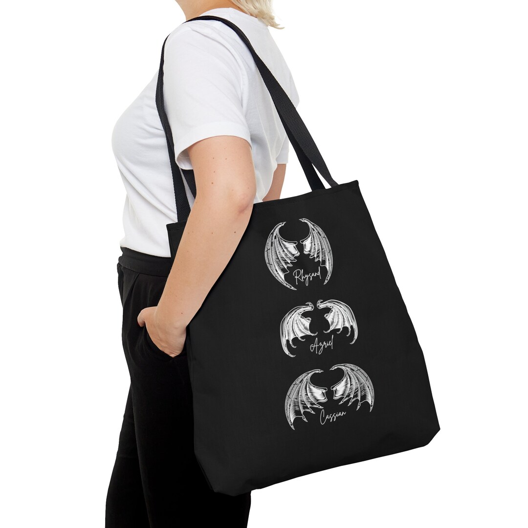 ACOTAR Wings Tote Bag Black Rhysand, Azriel, Cassian Inspired Perfect ...