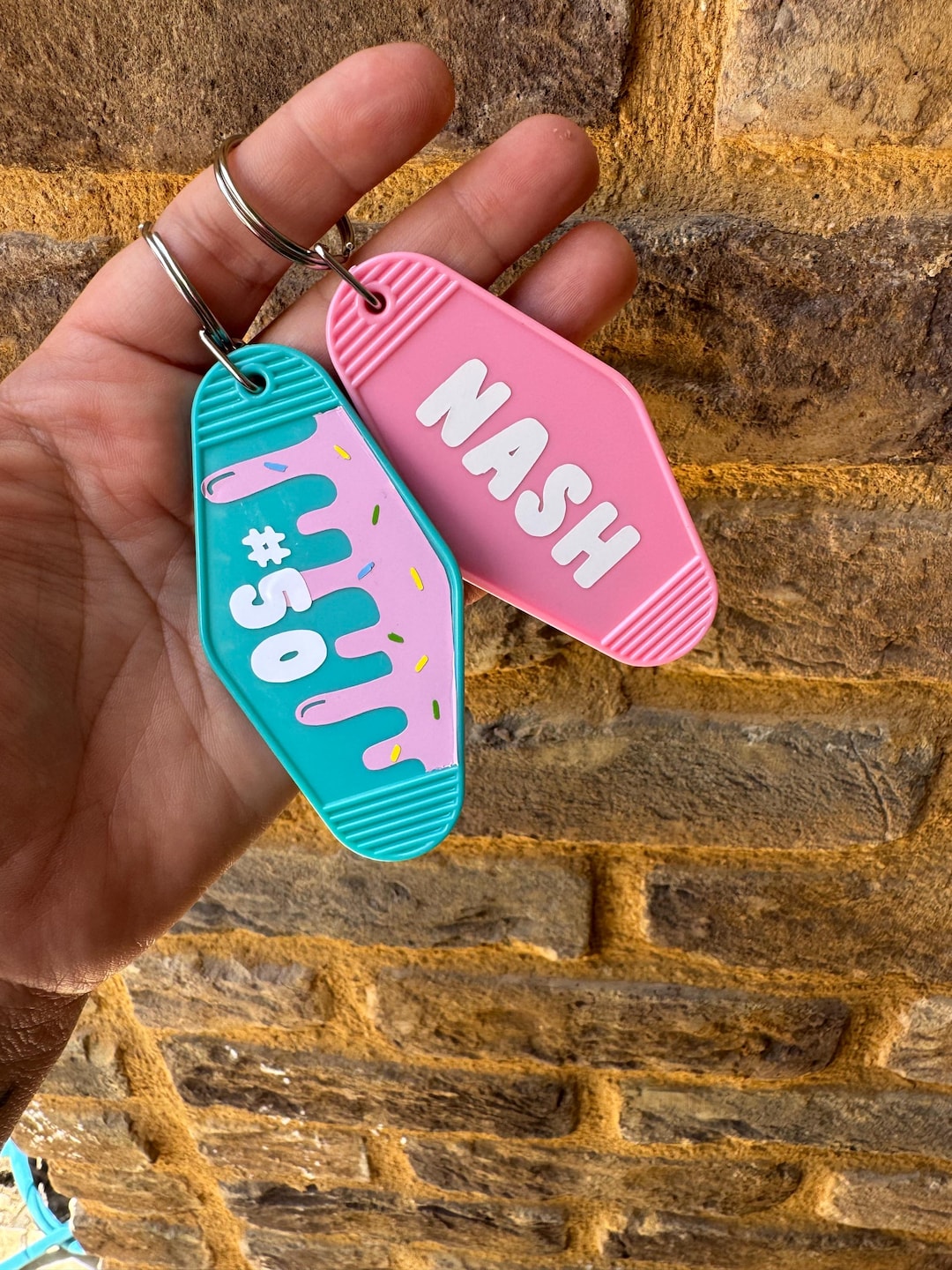 Custom Baseball Ice Cream Drip Keychain: Personalized Player Number Bag ...