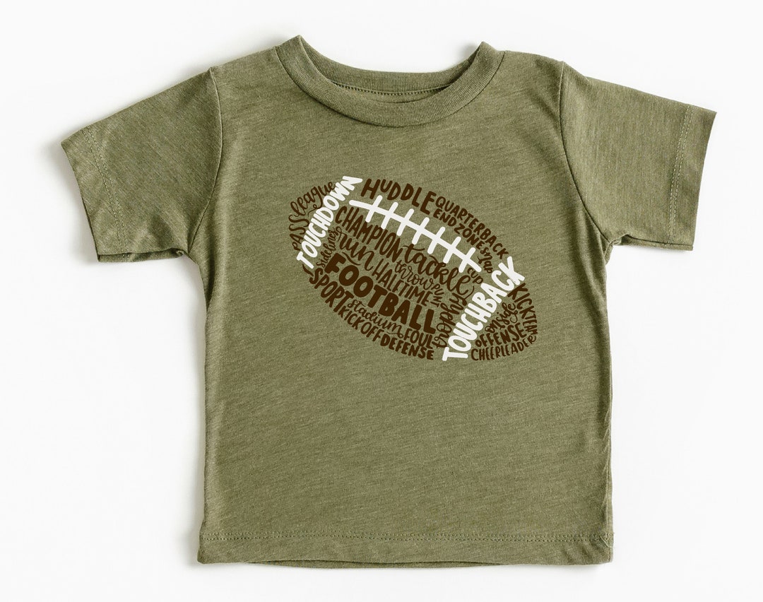 Football Typography Toddler/baby Tshirt, Kids Sports Shirt, Football ...