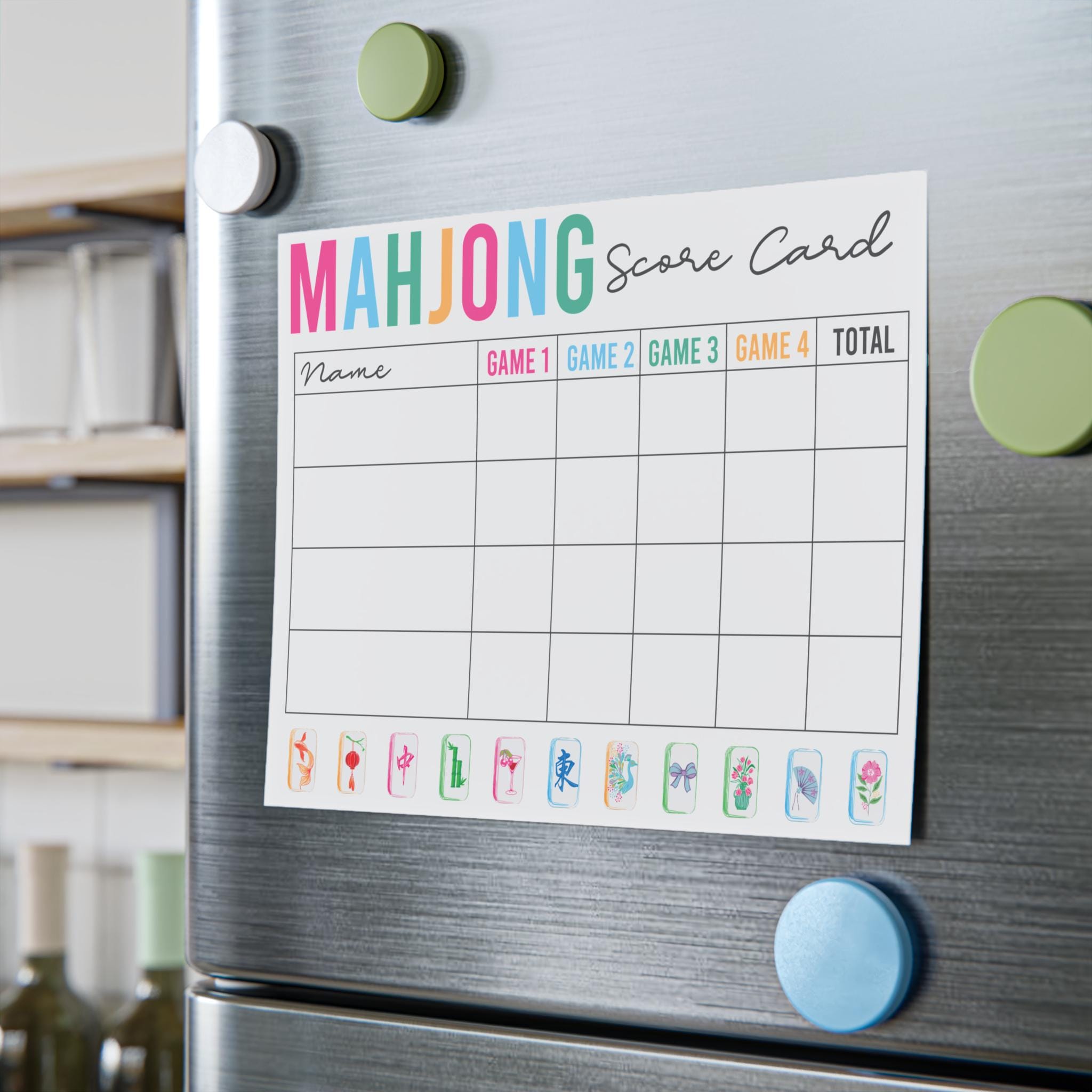 Mahjong Scorebook Notepad | American Mahjong Score Card | Mahjong ...