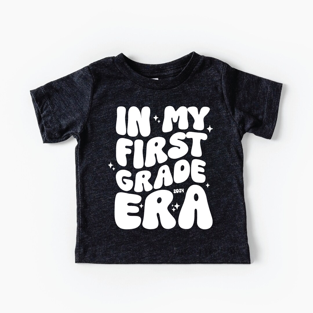 Customizable 'in My First Grade Era' T-shirt: Trendy Wavy Font - Etsy