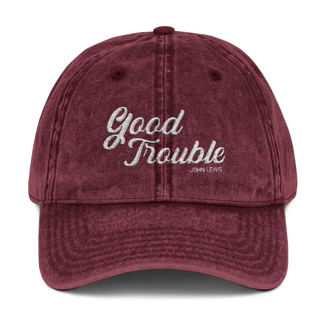 Good Trouble John Lewis Hat: Vintage Cotton Twill Cap - Etsy