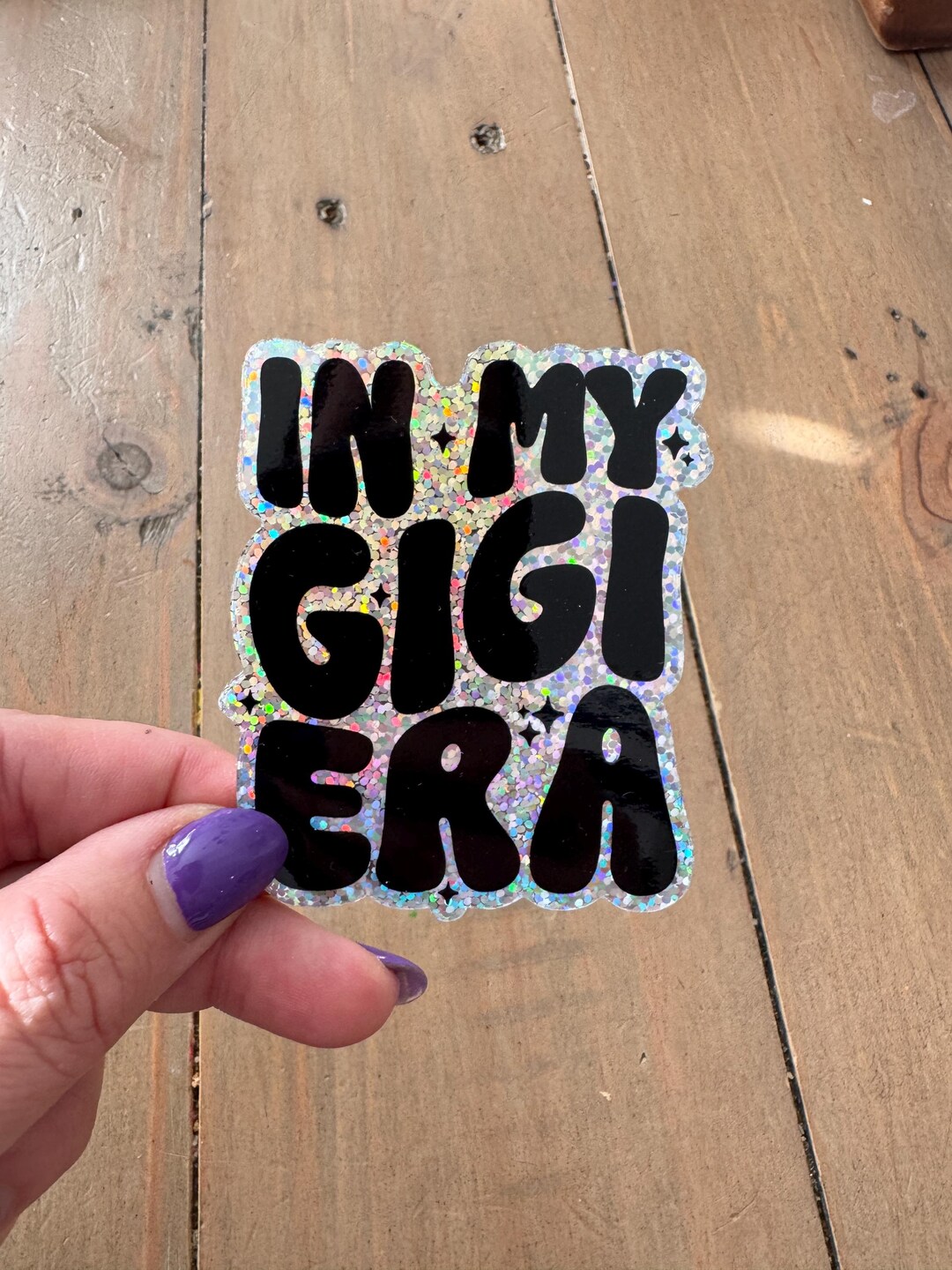 Glitter in My Gigi Era Sticker • Waterproof Weatherproof Vinyl Sticker ...