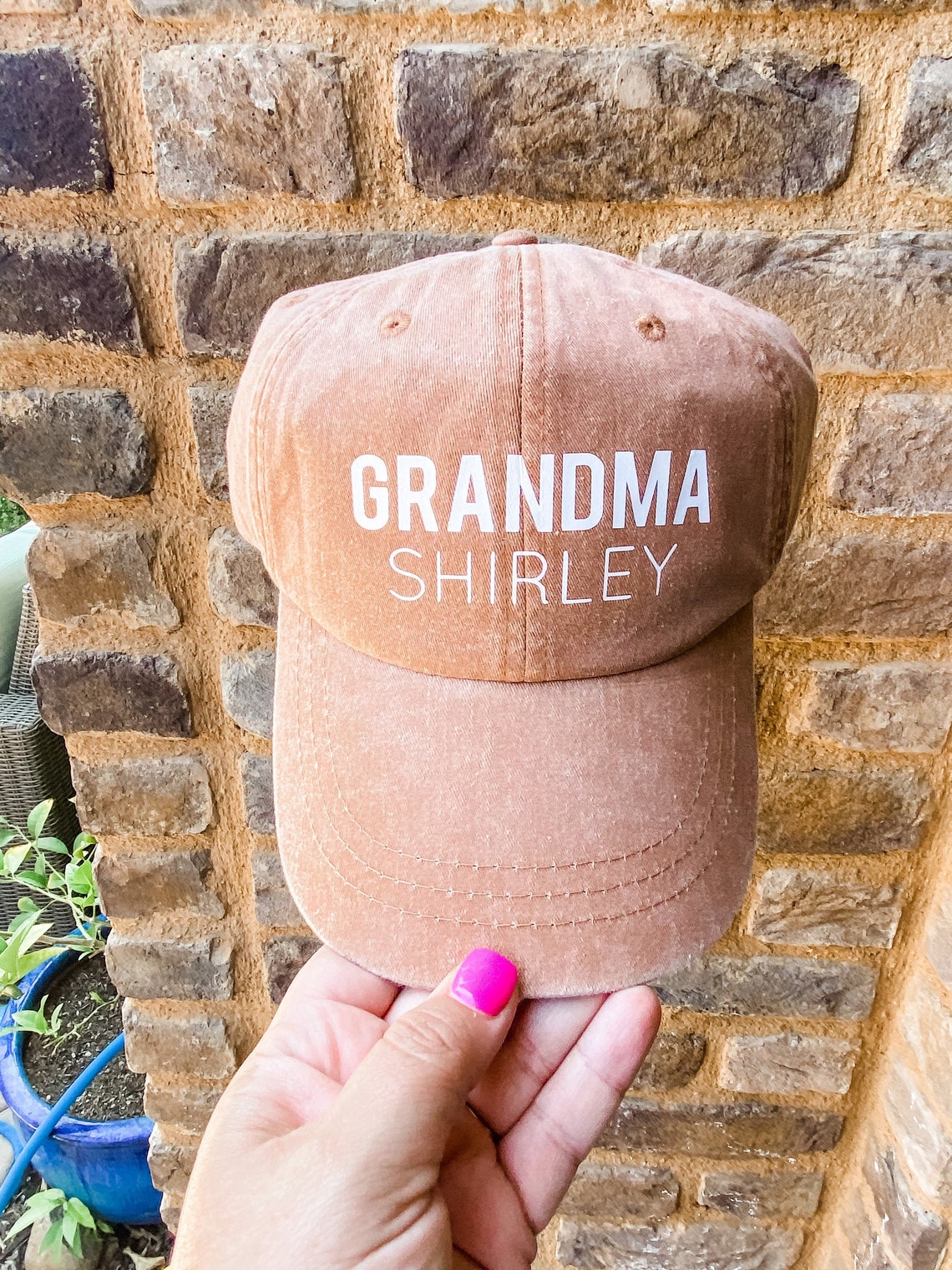 Personalized Grandma and Grandpa Hats: Custom Cotton Twill Caps (set of ...