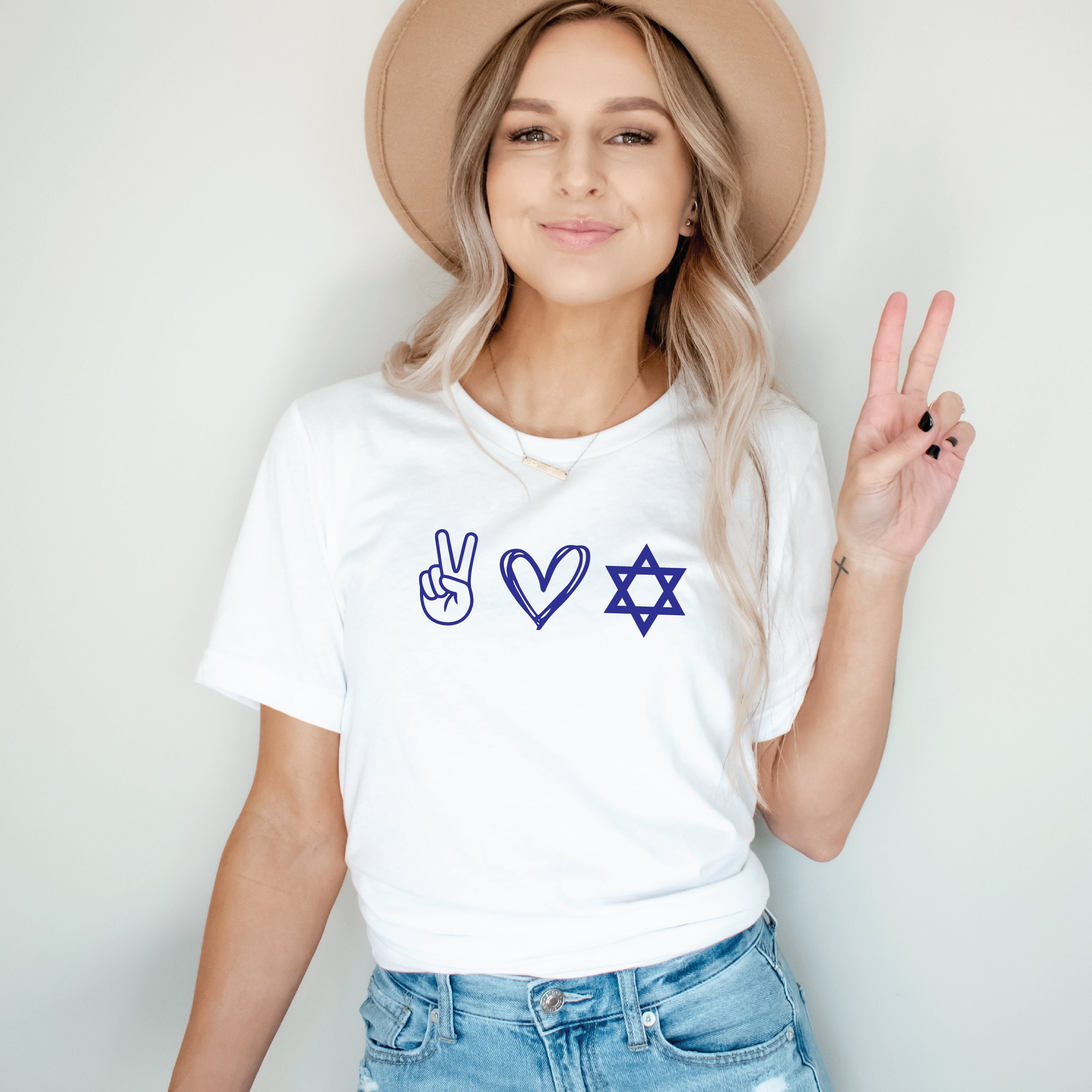 Peace Love Hanukkah Tshirt jewish Shirt Happy - Etsy
