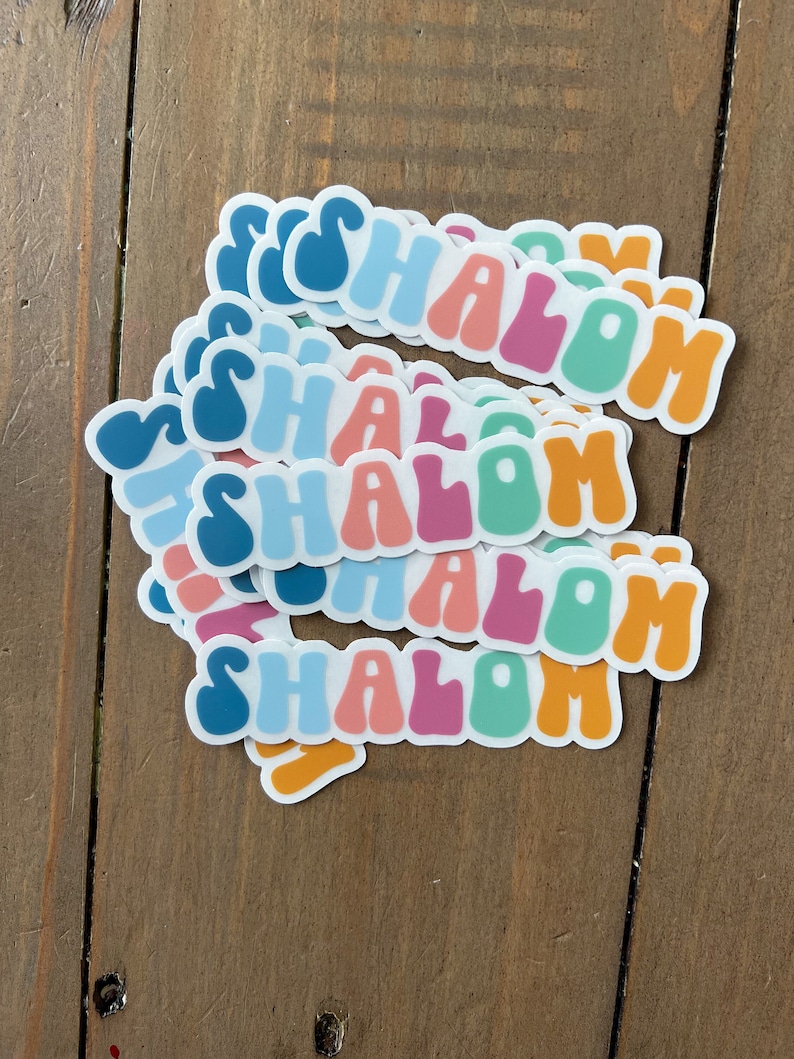 Shalom Clear Weatherproof Sticker Gift for Her Jewish - Etsy