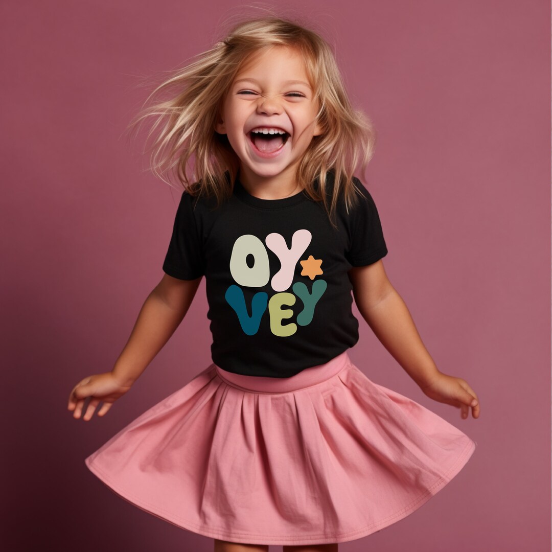 Oy Vey Silly Jewish Tshirt Cute Retro Typography Sizes for Babies ...