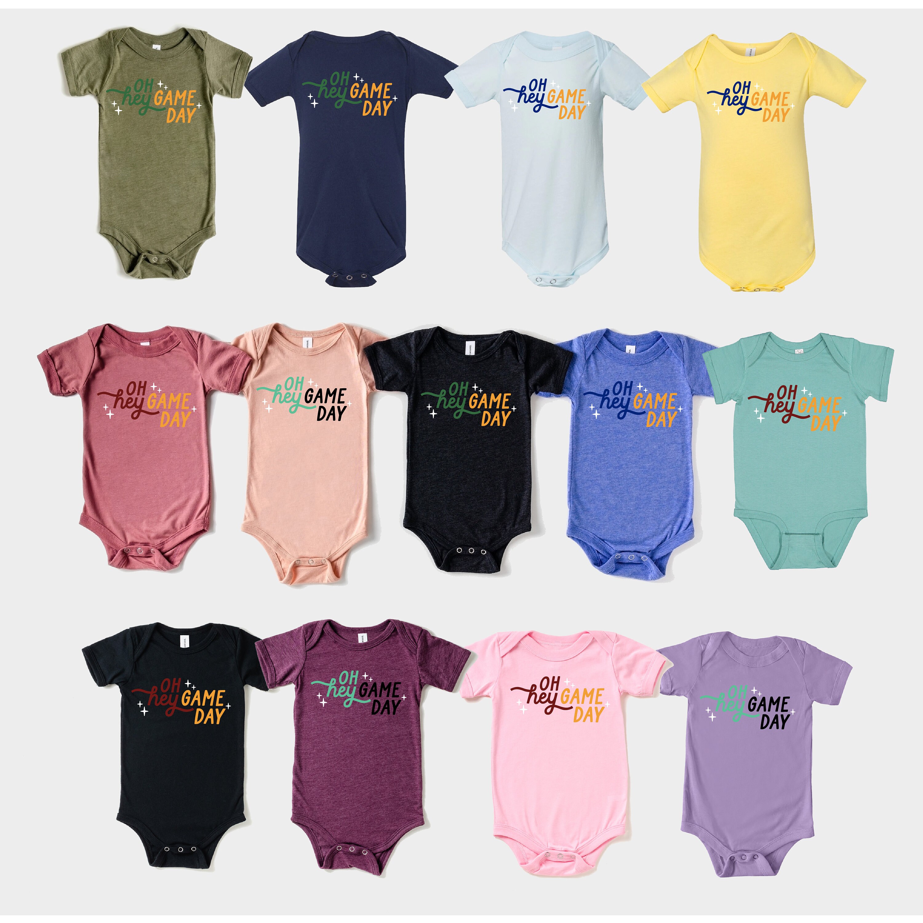 Game Day Baby Bodysuit: Custom Team Colors, Football Shirt - Etsy