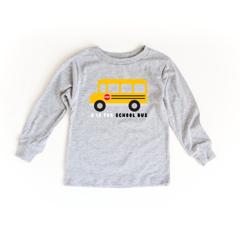 School Bus Toddler Long Sleeve Shirt | Back to School Bus Tee ...