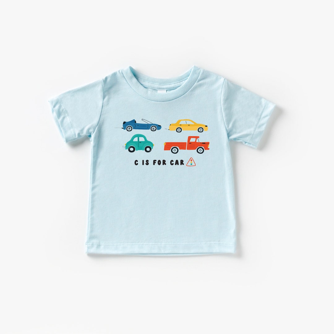 C is for Car! Illustrated Cars Shirt for Kids - Baby to Youth Sizes ...